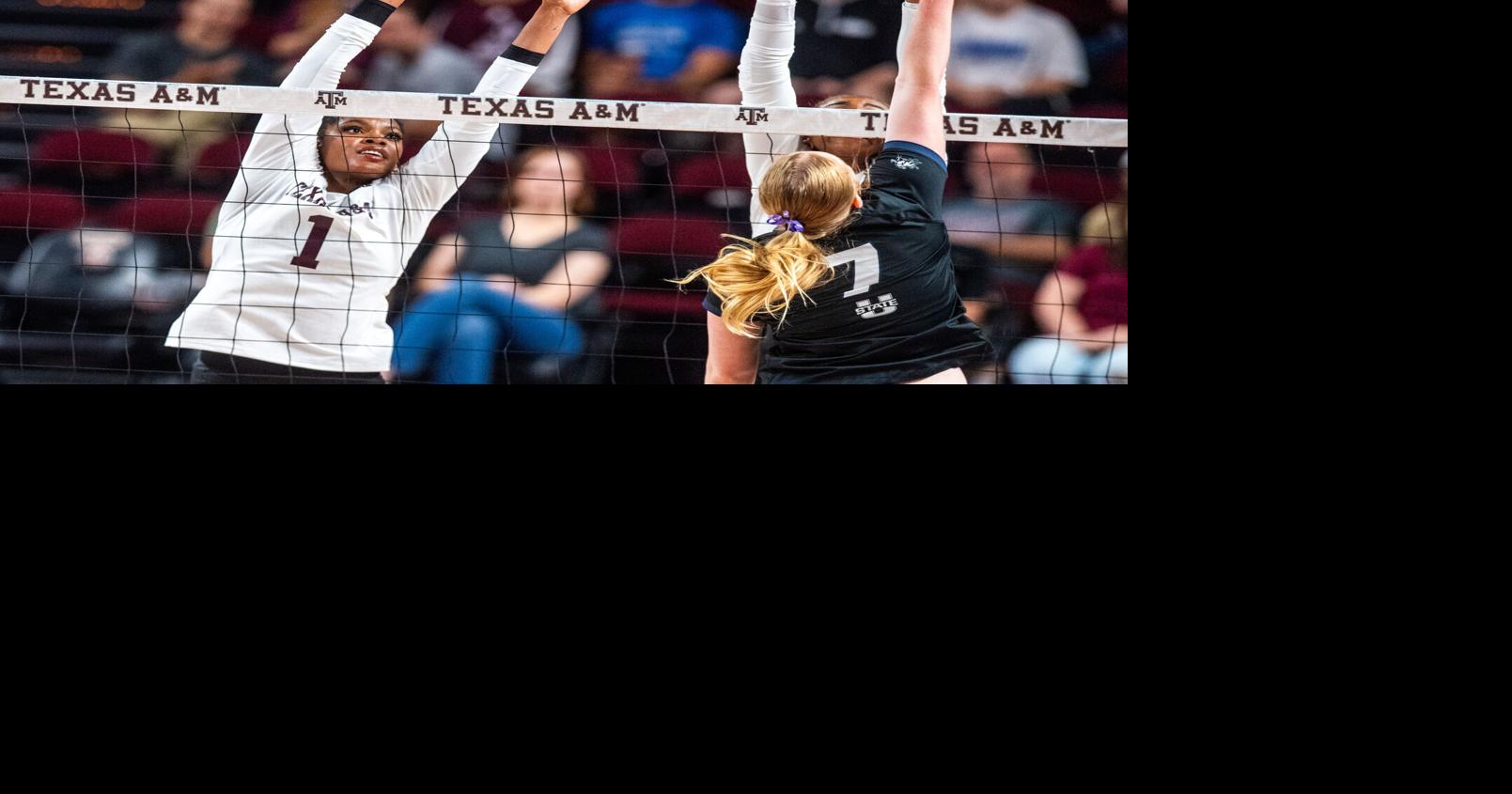 Aggie volleyball team faces No. 22 Houston, former CS standout Kate ...
