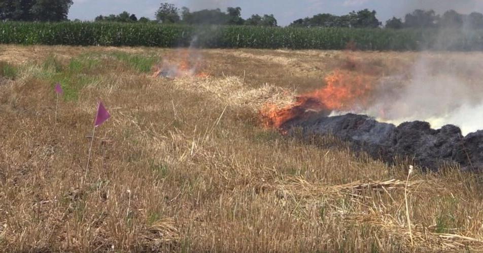 Narrow-windrow burning carries risks