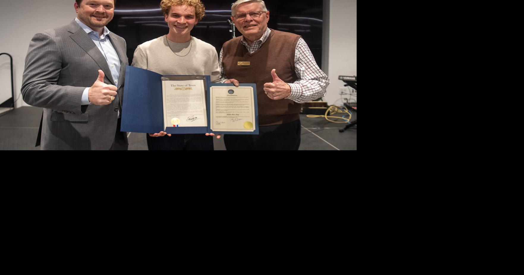 Aiden Ross, winner of “The Voice,” receives proclamation