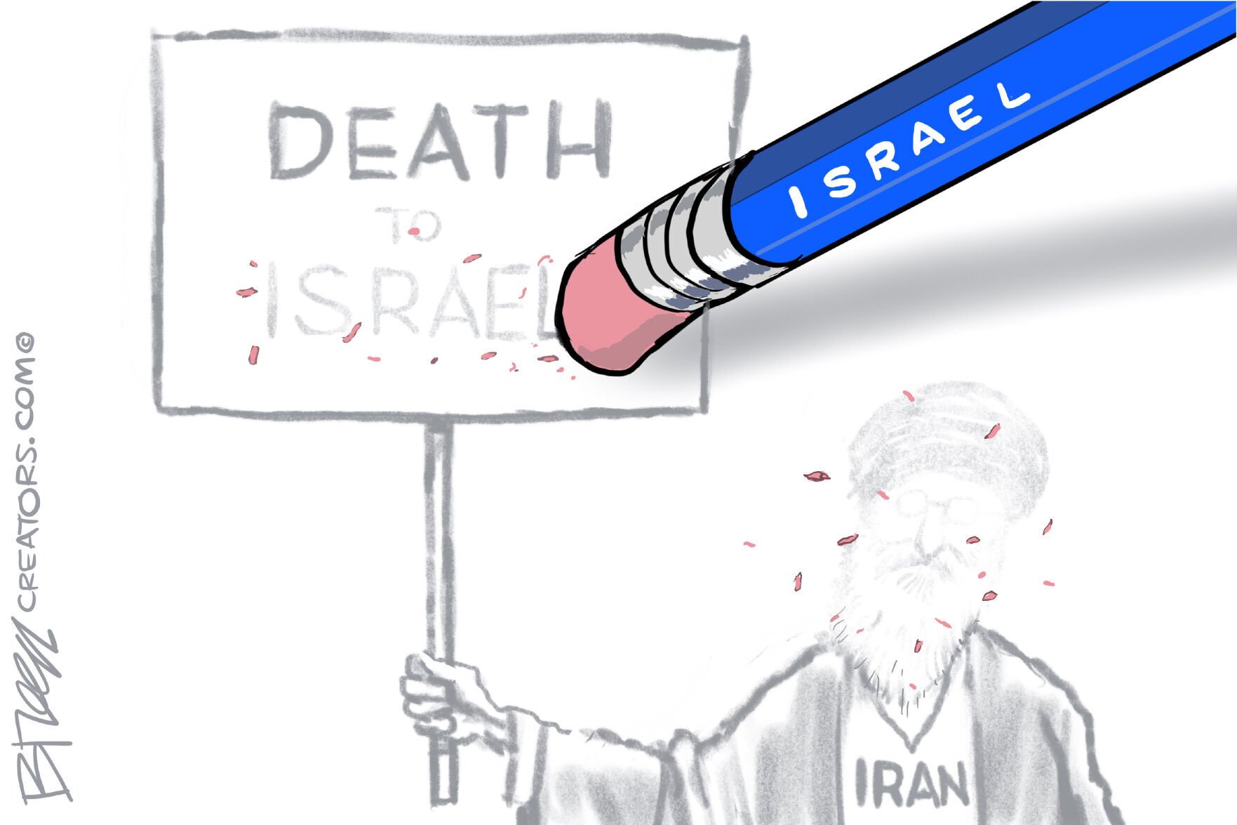 10 political cartoons target the war between Iran and Israel