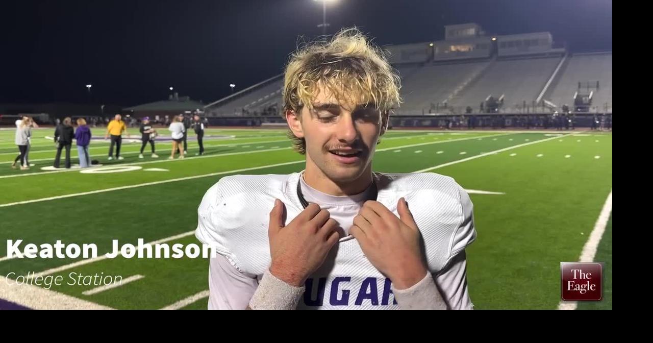 College Station's Keaton Johnson talks after bi-district