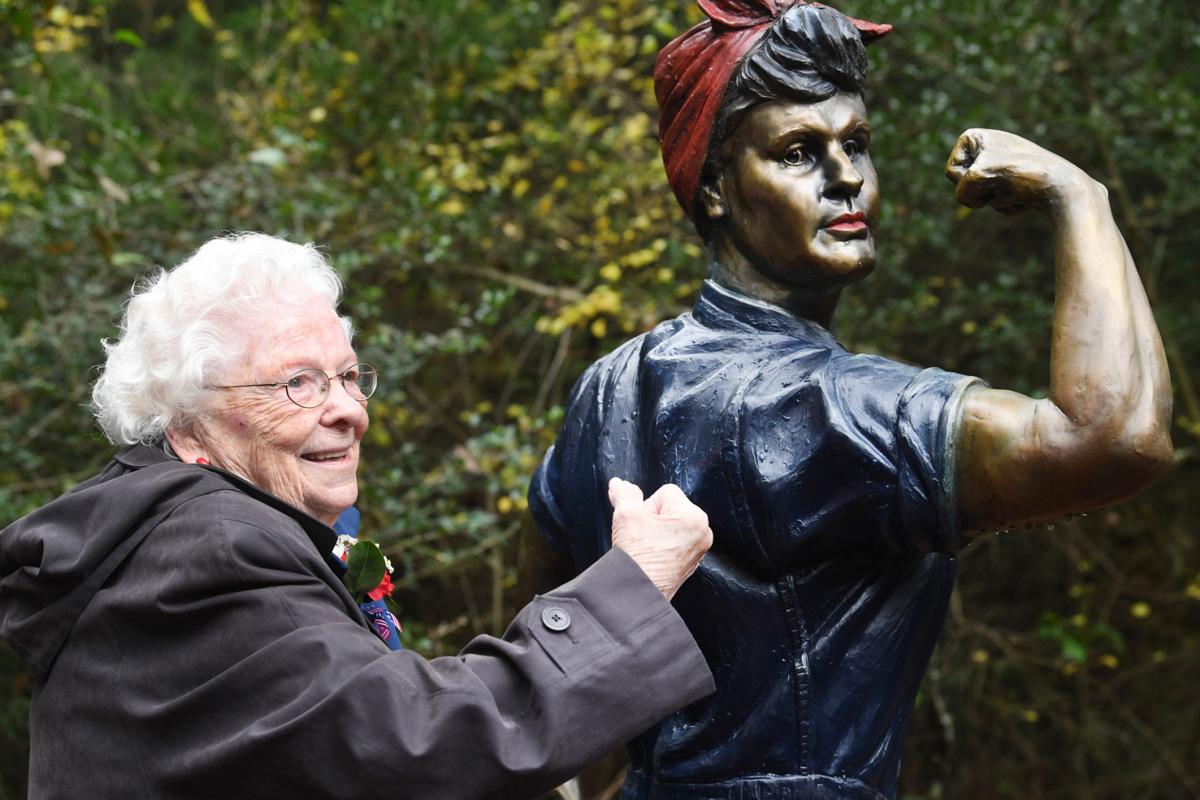 Veterans Park gets first statue depicting a woman with Rosie the ...