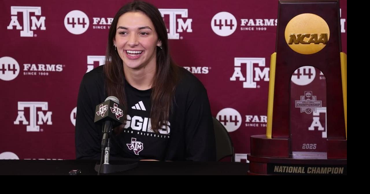 Logan Lednicky discusses Texas A&M's volleyball national championship