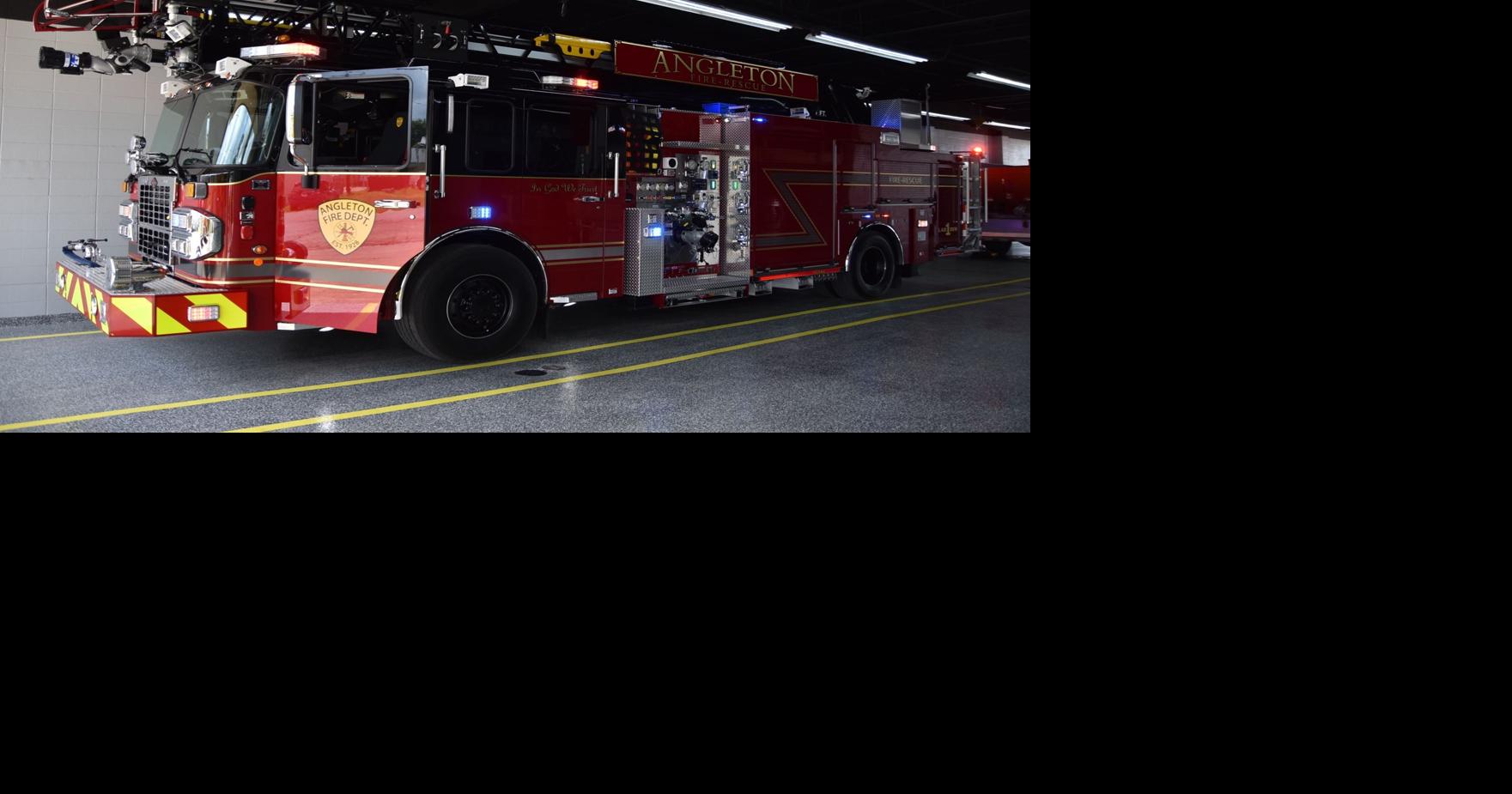 Angleton Fire Department welcomes new ladder truck, updates main fire ...