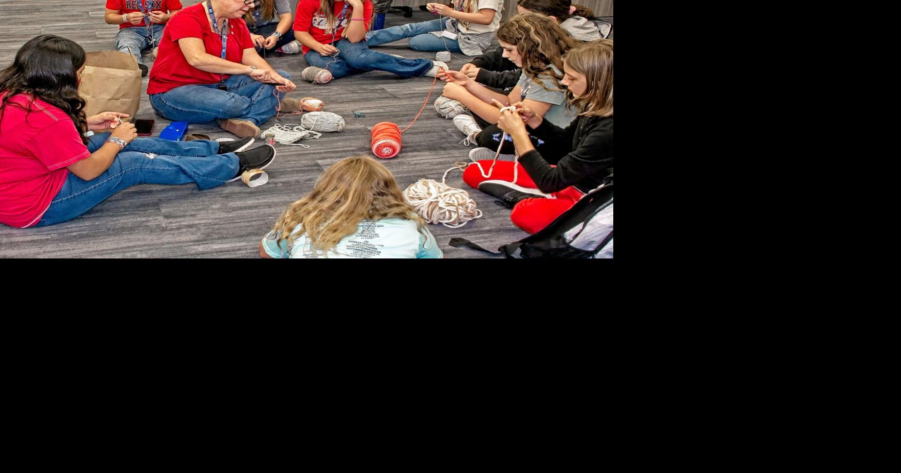 Stitched with love: Sweeny Junior High teacher leads a crochet club ...