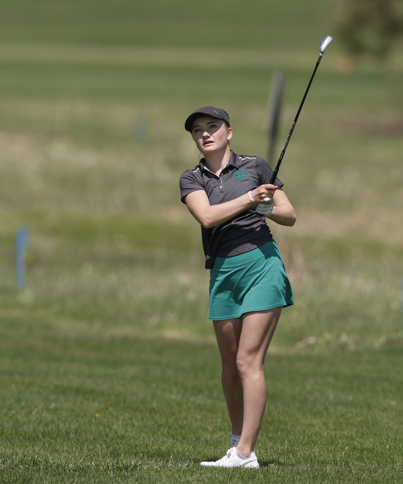 I.C. West freshman Ainsley Wilson takes Day 1 lead in girls’ state golf ...