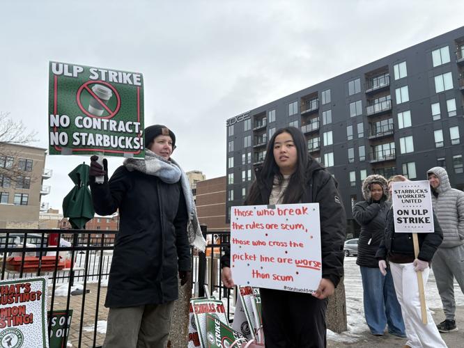 ‘No Contract, No Coffee’: Iowa City rally backs striking Starbucks ...