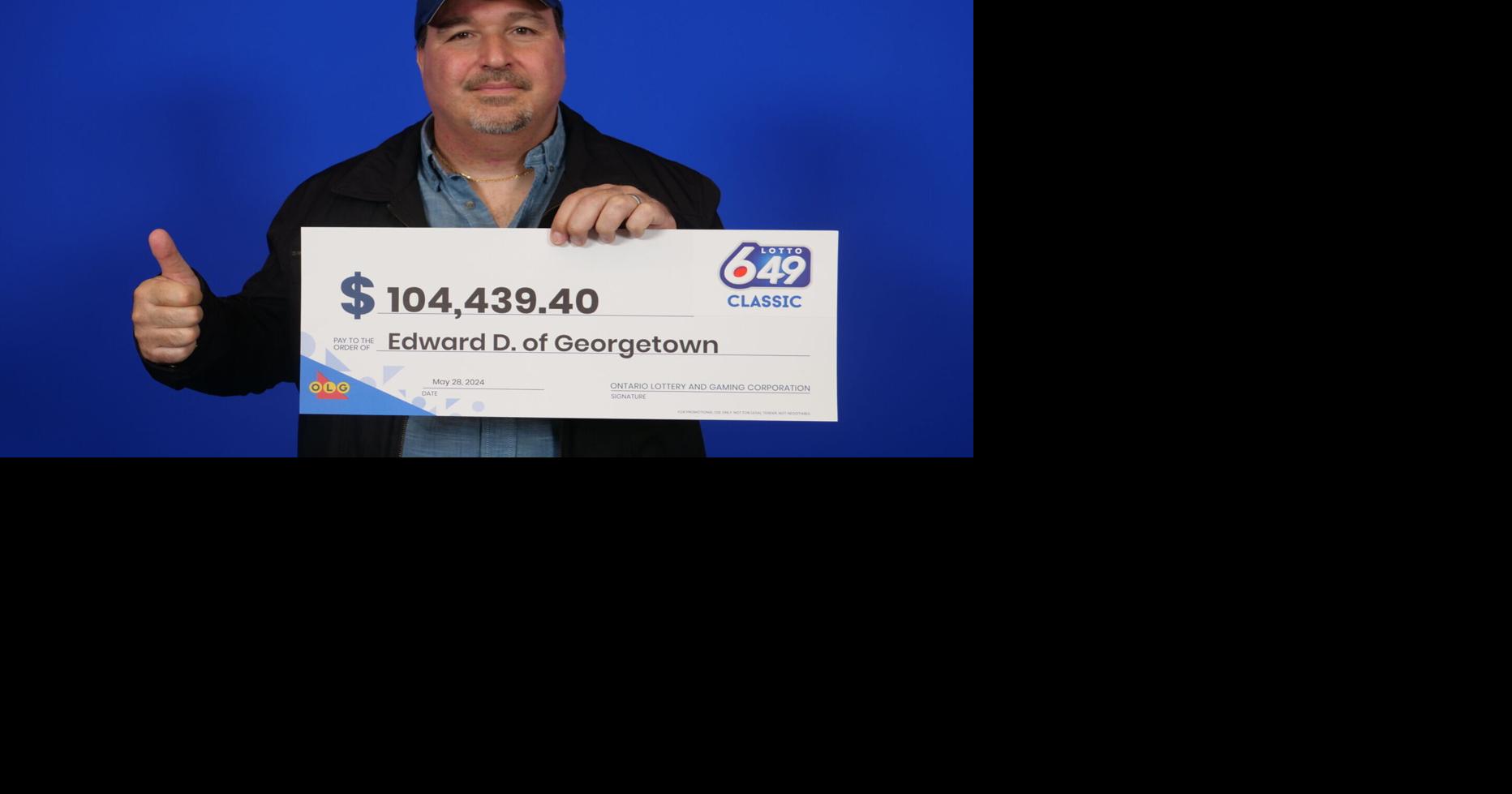 Georgetown man wins big Lotto 6/49 prize