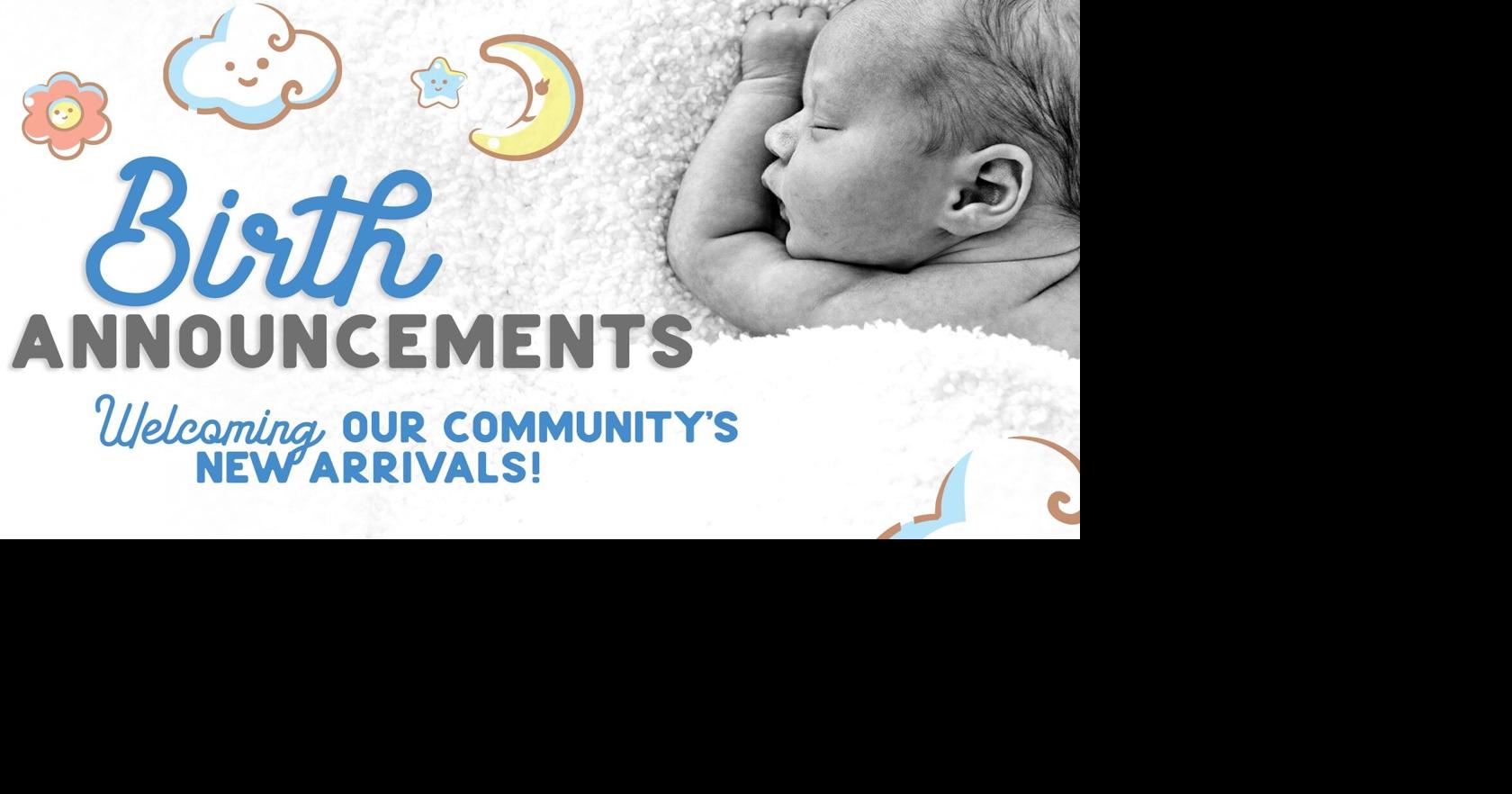 Birth Announcements for March 29