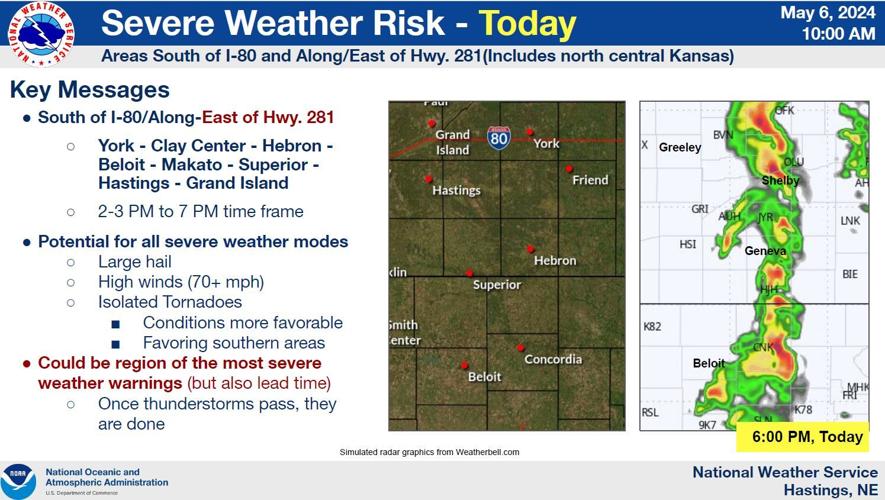 Severe weather expected in the area