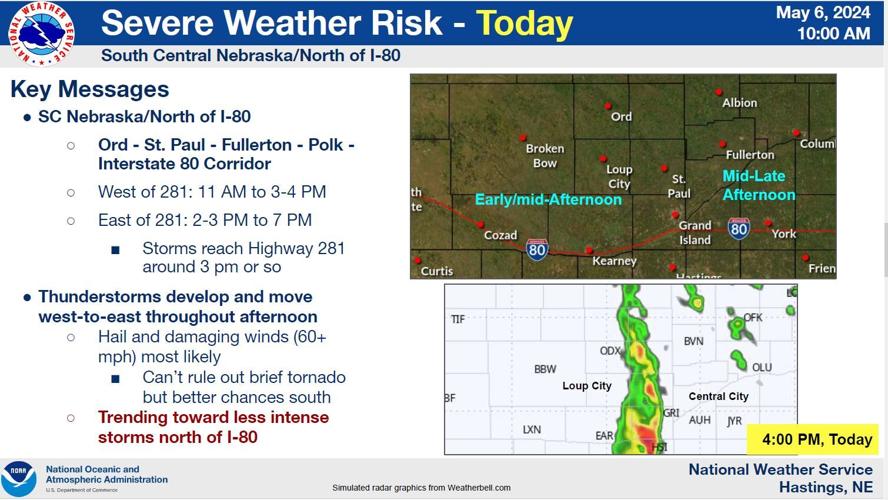 Severe weather expected in the area