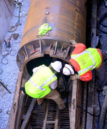 Sewer project using microtunneling
