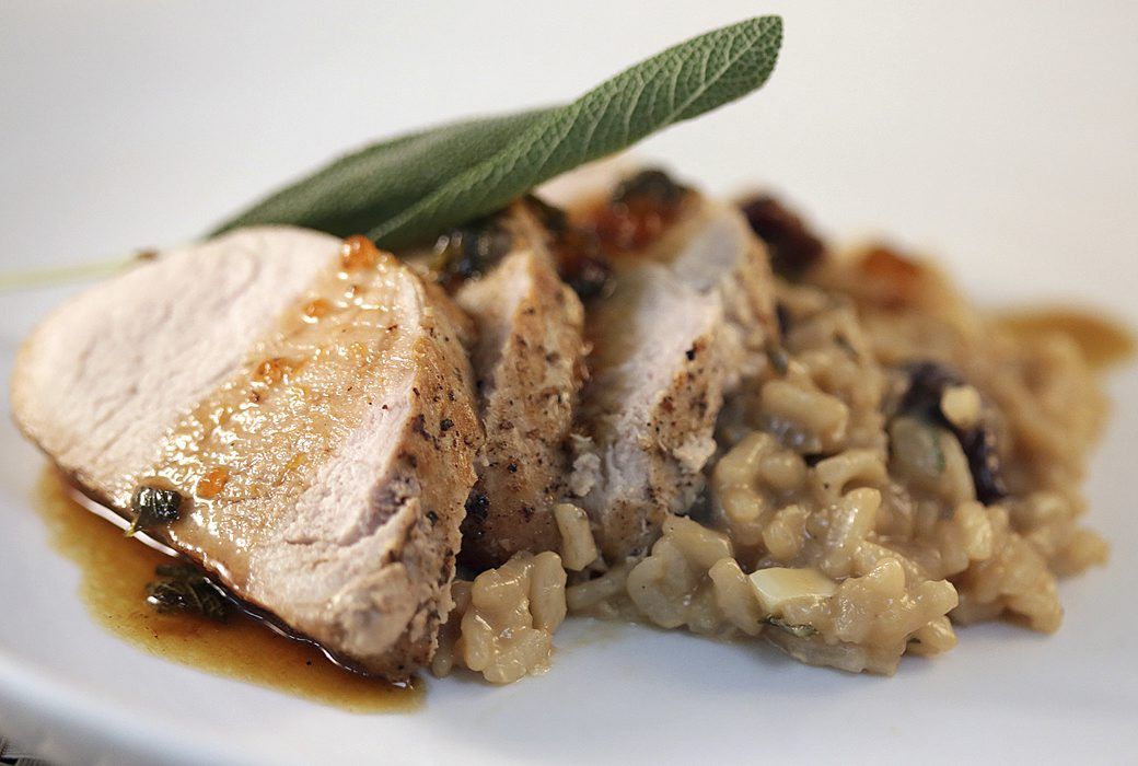 Pair risotto, pork tenderloin for dinner