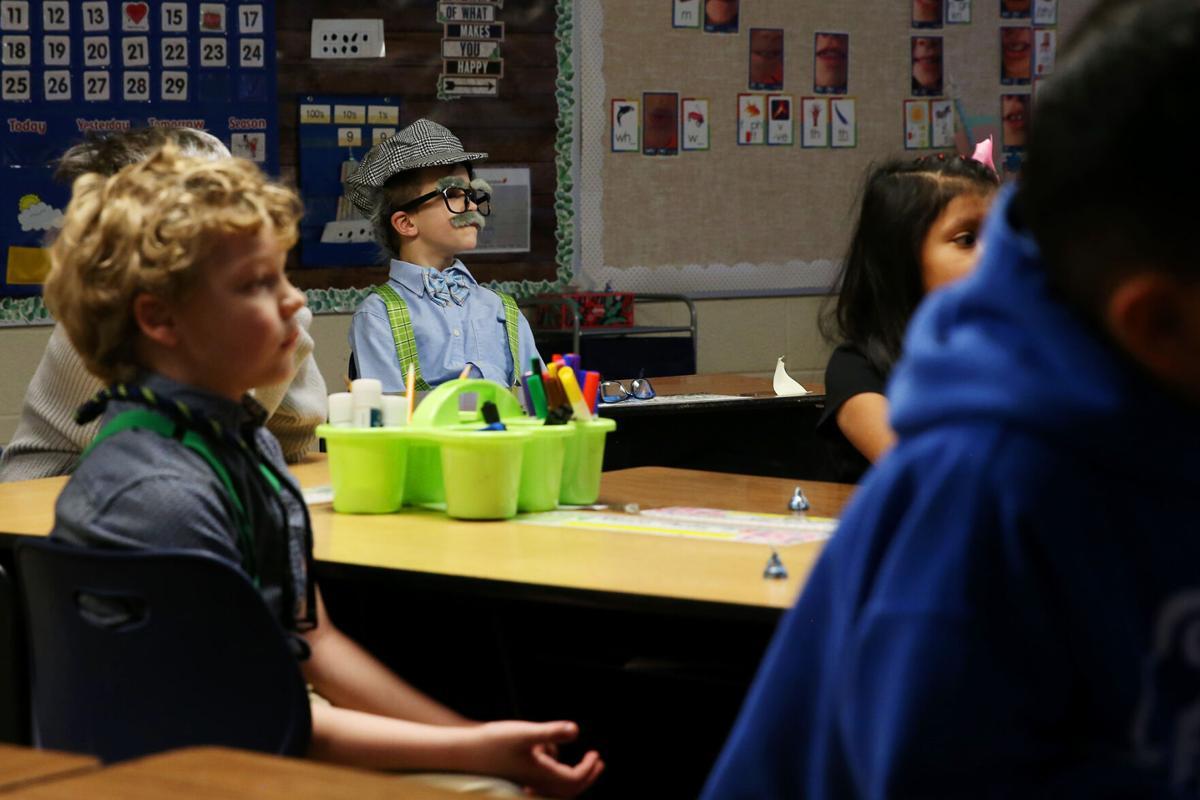 Old fogies: Students commemorate 100 days at Gates Elementary