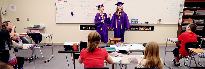 GISH grads visit their former middle schools