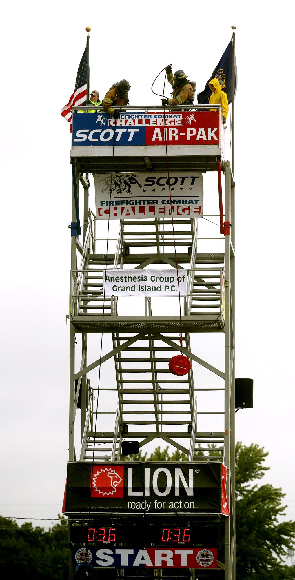 Firefighters give all to complete Scott Firefighter Combat Challenge ...