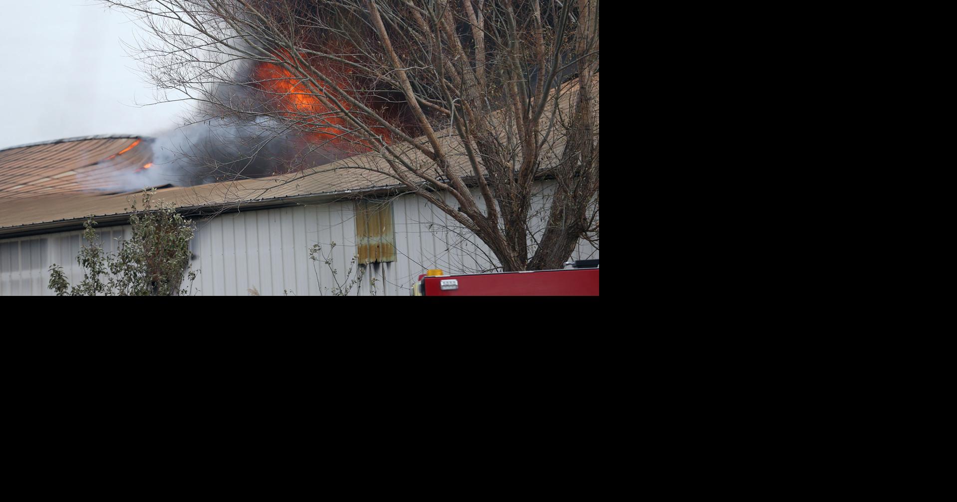 Pole barn fire Wednesday morning near Chapman