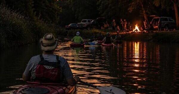 Float to the fire kayak event in Kearney