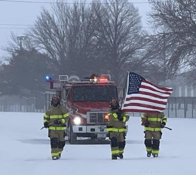 Marching through the snow