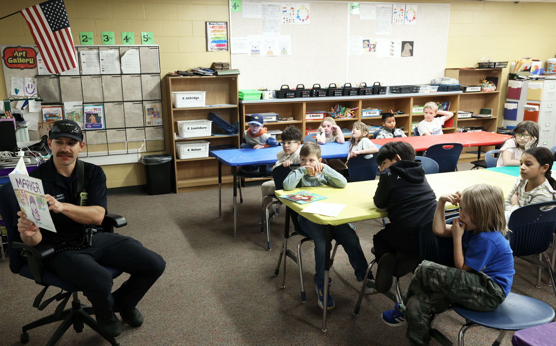Photos: Firefighters read to Shoemaker students in Grand Island
