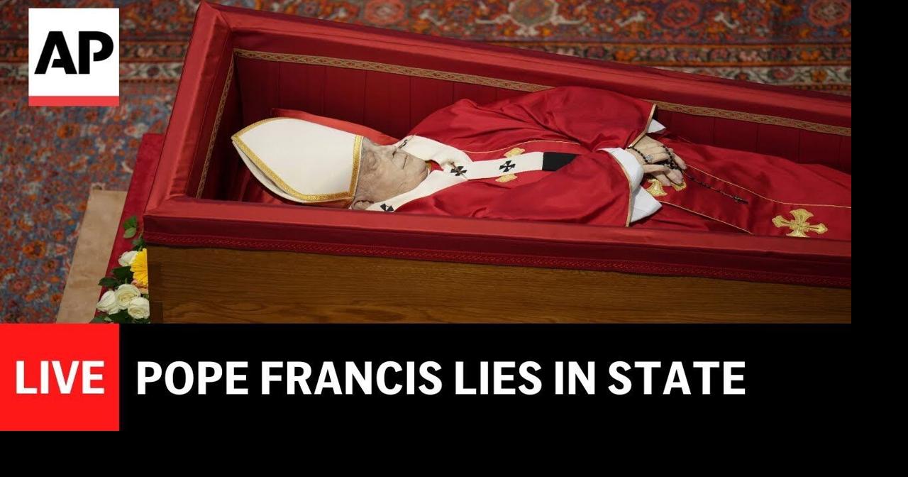 Watch as Pope Francis lies in state in St. Peter’s Basilica