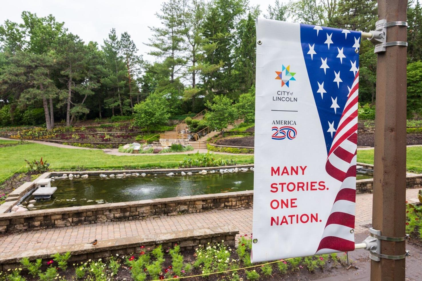 Sunken Gardens leans into America's 250th and Lincoln quilts