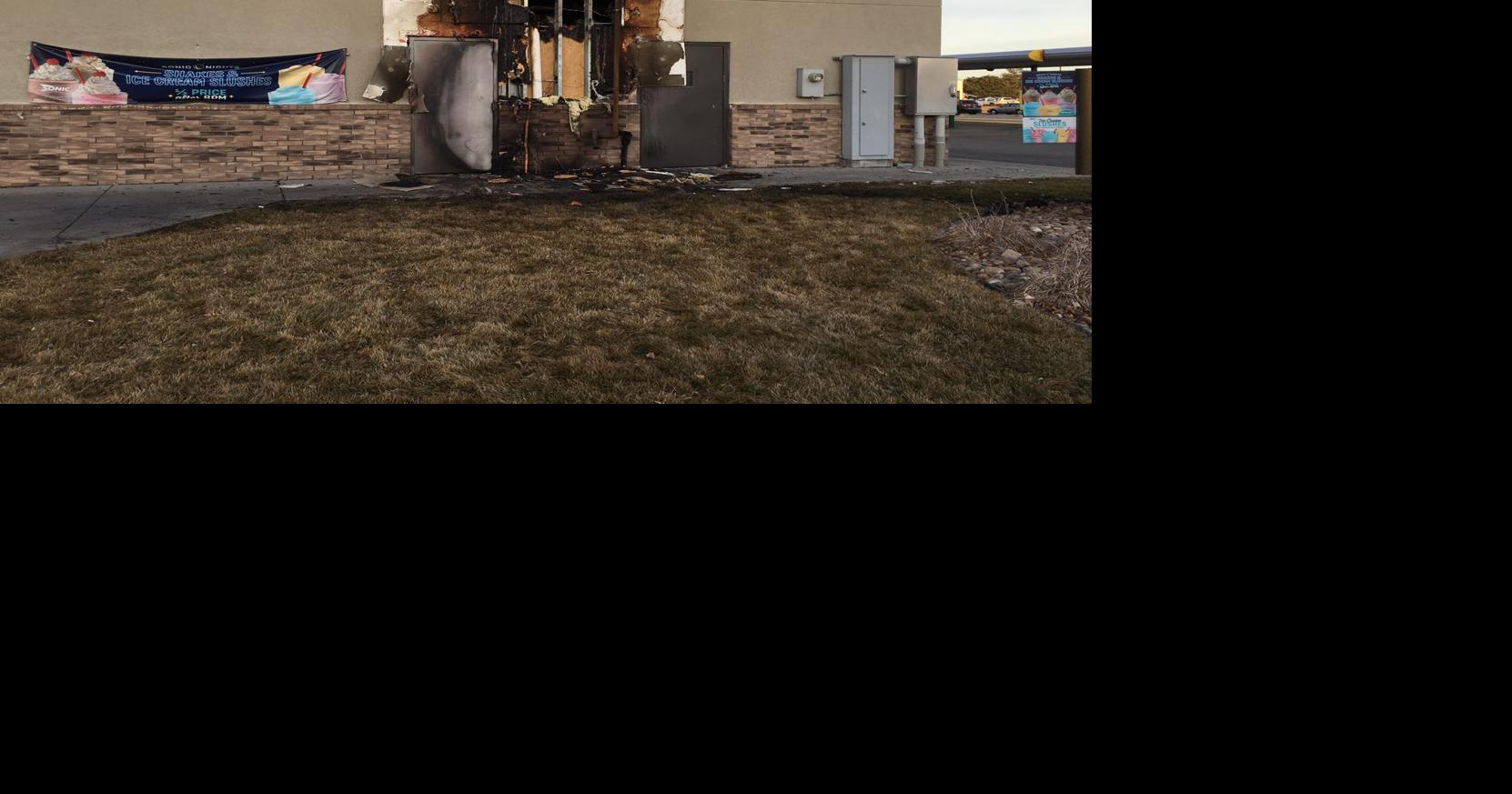 Crash, fire damage south Sonic Drive-In early this morning