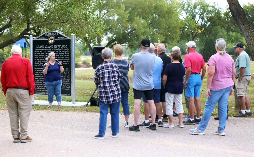 Video, photos: Historical marker dedicated on Grand Island 1967 floods