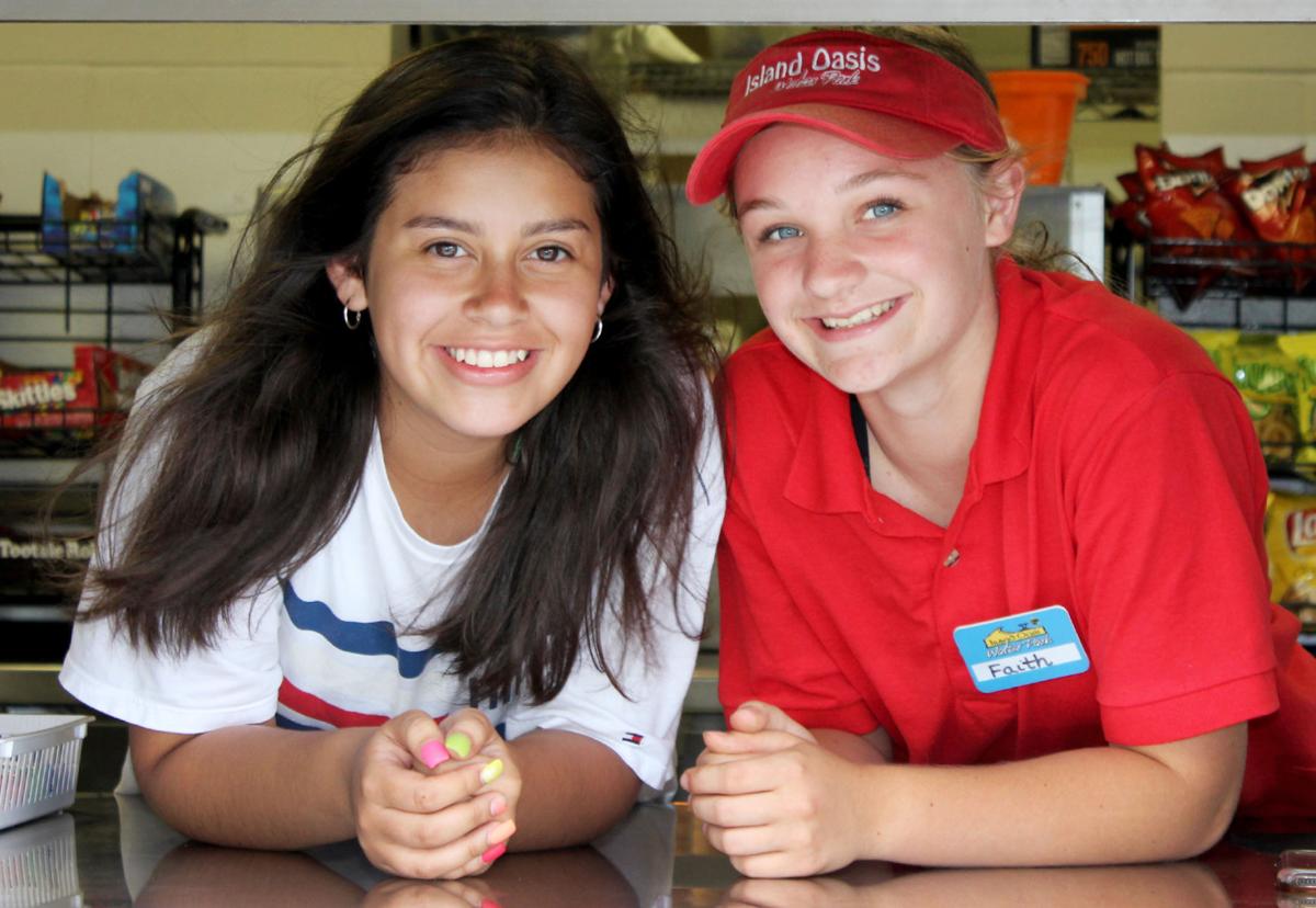 Not every Island Oasis employee gets in the water; Faith Eickhoff and ...