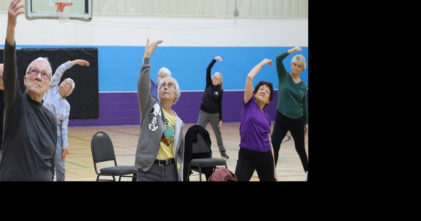 Chair yoga is also a social occasion