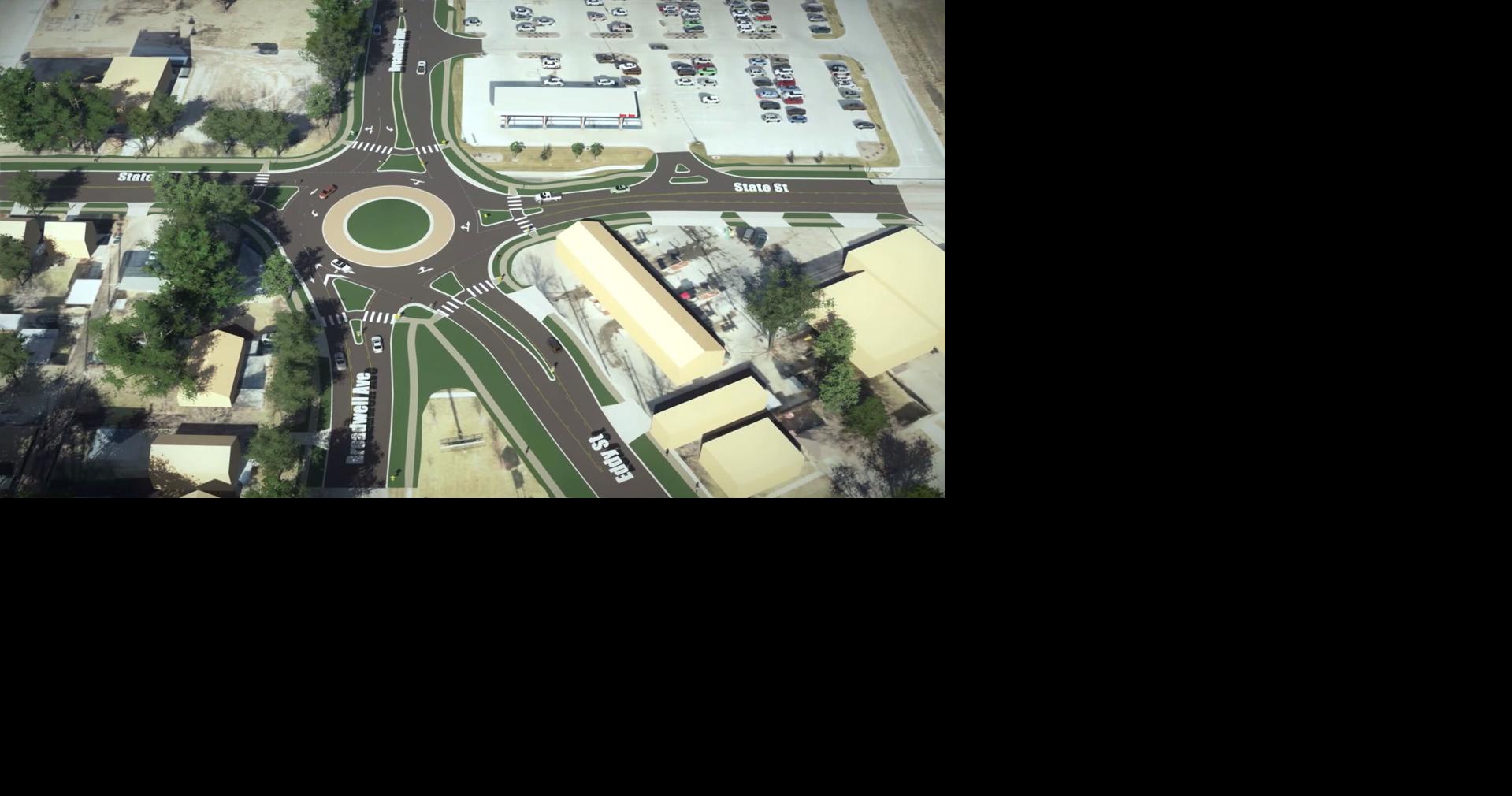 Grand Island Five Points Intersection roundabout construction bid approved
