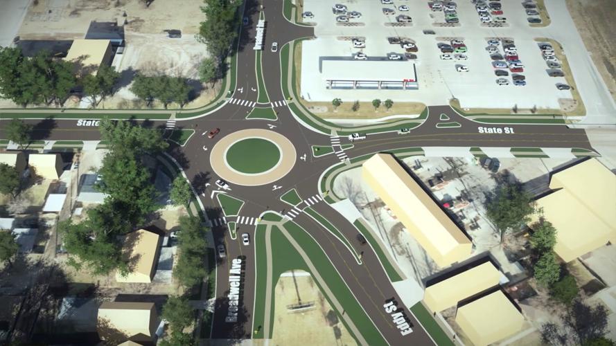 Grand Island Five Points Intersection roundabout construction bid approved