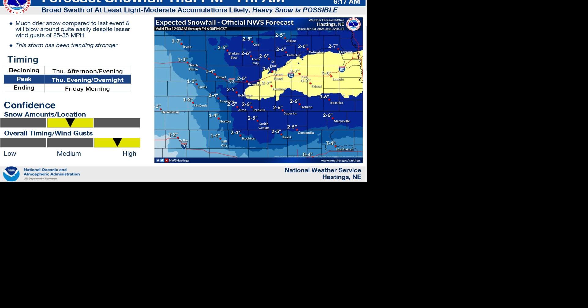 Dangerously cold temps expected at week's end in Central Nebraska