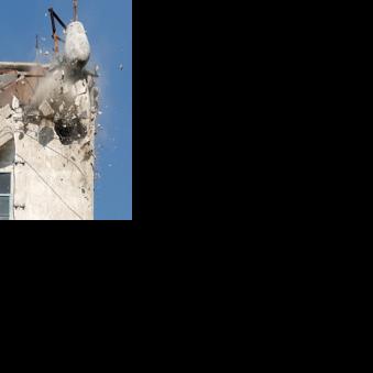 Aurora Co-op elevator being torn down