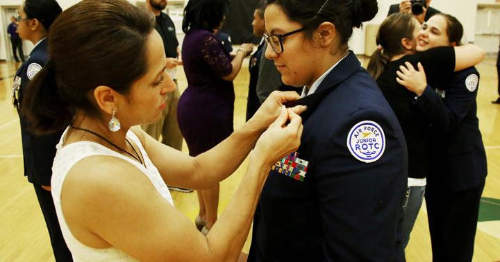 AFJROTC cadets honored, installed at ceremony Wednesday
