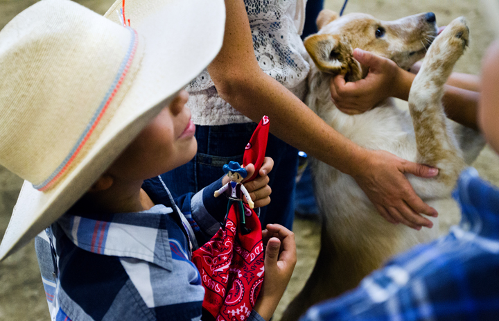 Kids hold on during Mutton Bustin’ Finals