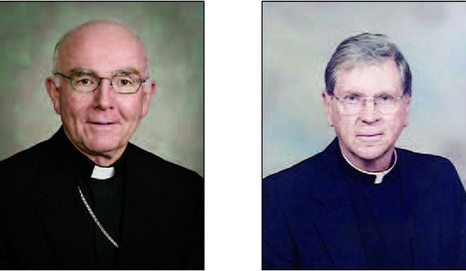 Bishop Emeritus William J. Dendinger and Father James O'Kane