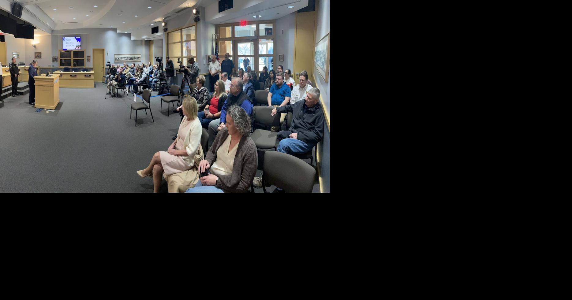 Grand Island Mayor Roger Steele and police, fire chiefs talk