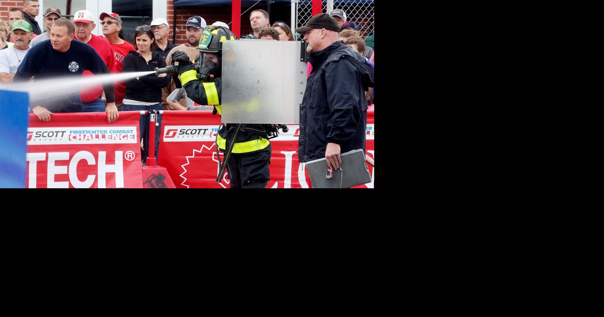 Firefighters give all to complete Scott Firefighter Combat Challenge