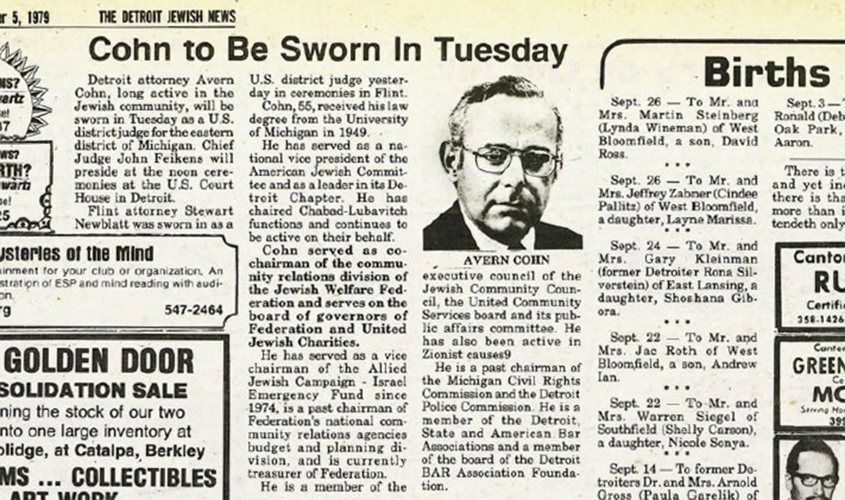 Looking Back: Avern Cohn’s Legacy as Federal Judge | Judaism ...