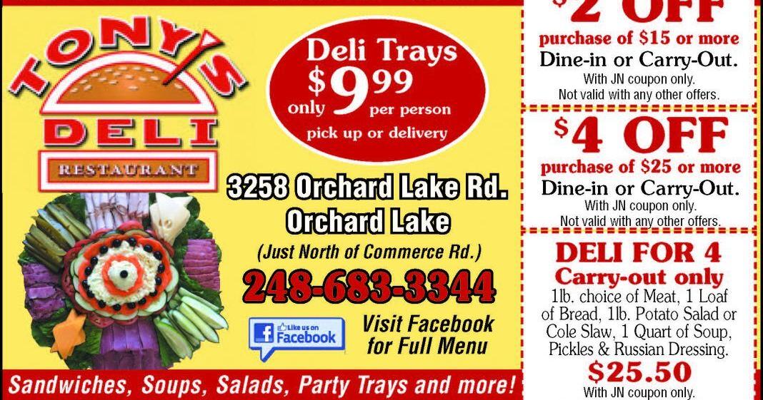 Tony’s Deli, Orchard Lake | Archives | thejewishnews.com