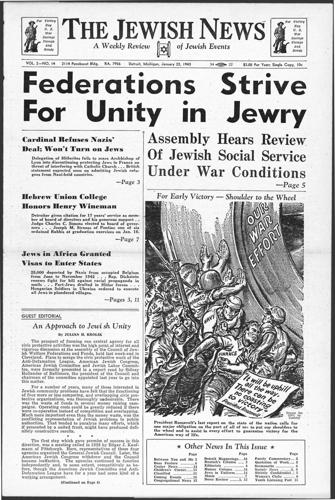 “Federations Strive For Unity in Jewry” – From the DJN Davidson Digital ...