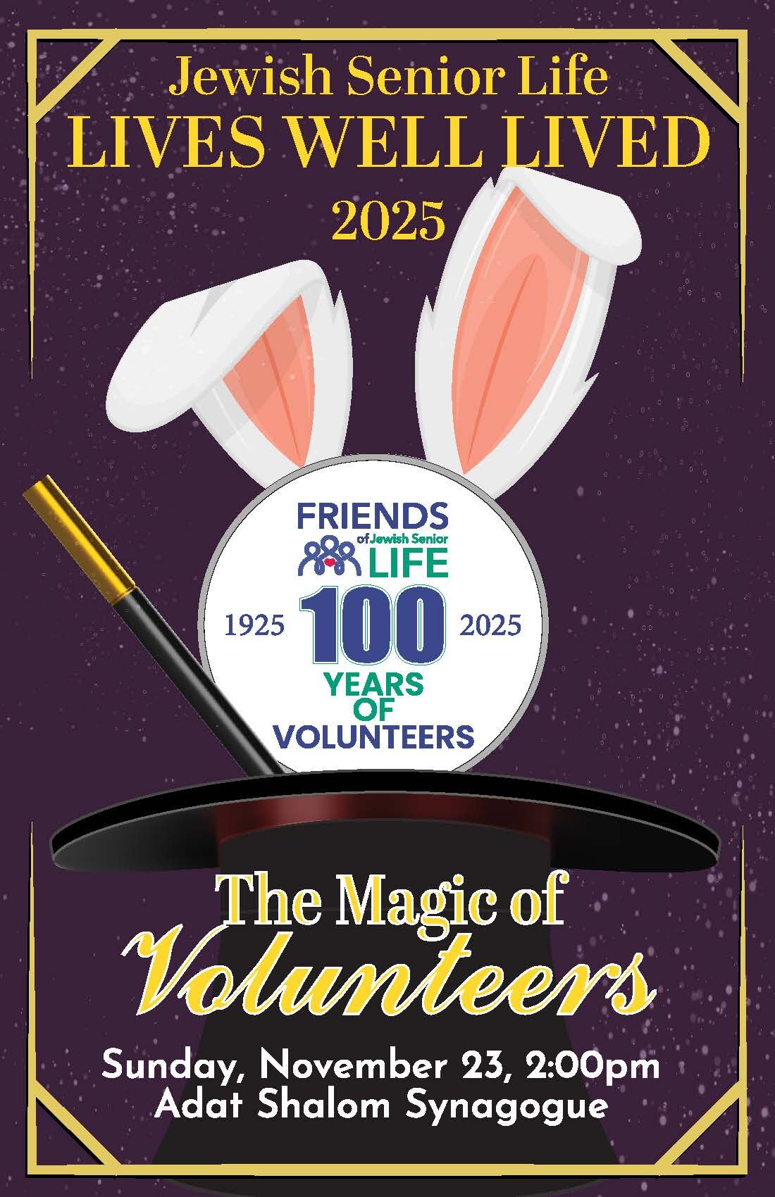 Jewish Senior Life to Celebrate 100 Years of Volunteers with ‘The Magic ...