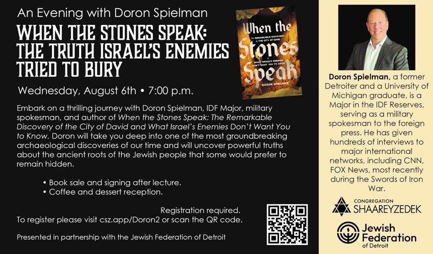 Doron Spielman to Talk About His New Book at Congregation Shaarey Zedek ...