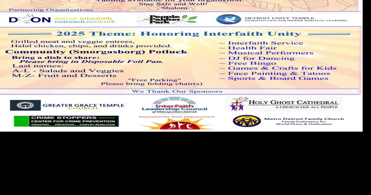 Palmer Park to Host 14th Annual Interfaith Unity Picnic | Community ...