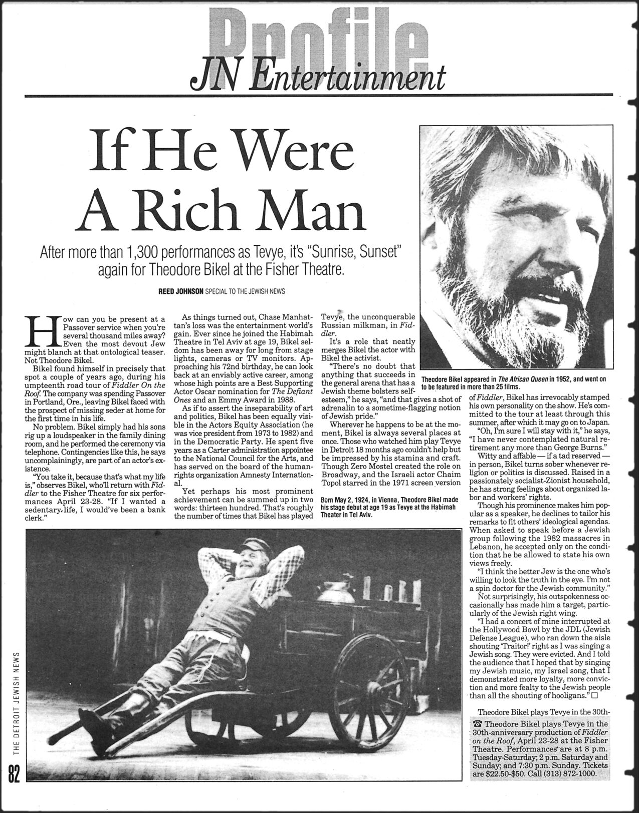 Actor, Musician, Activist: The Many Faces of Theodore Bikel | Culture | thejewishnews.com