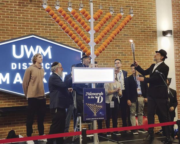 Pistons' First Basketball Menorah Takes Center Court | Faces & Places ...