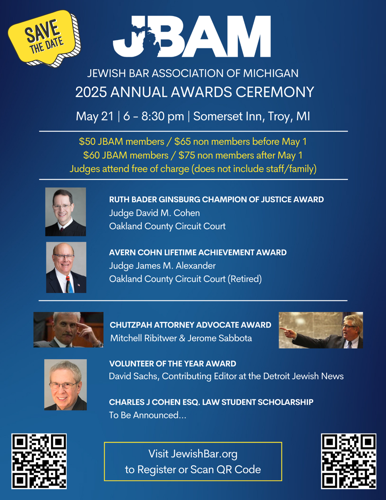 Two Oakland County Judges Recognized for Justice and Jewish Values ...