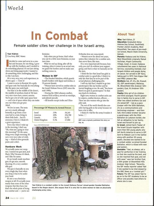 The Rise of Female Combat Soldiers in the IDF | Looking back ...