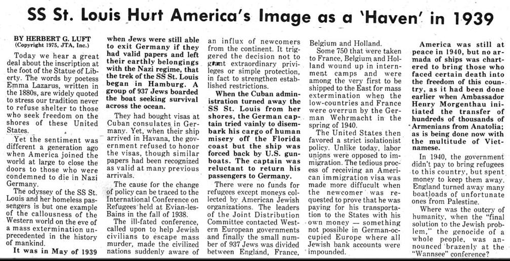 Remembering the Tragic Voyage of the SS St. Louis 85 Years Later ...